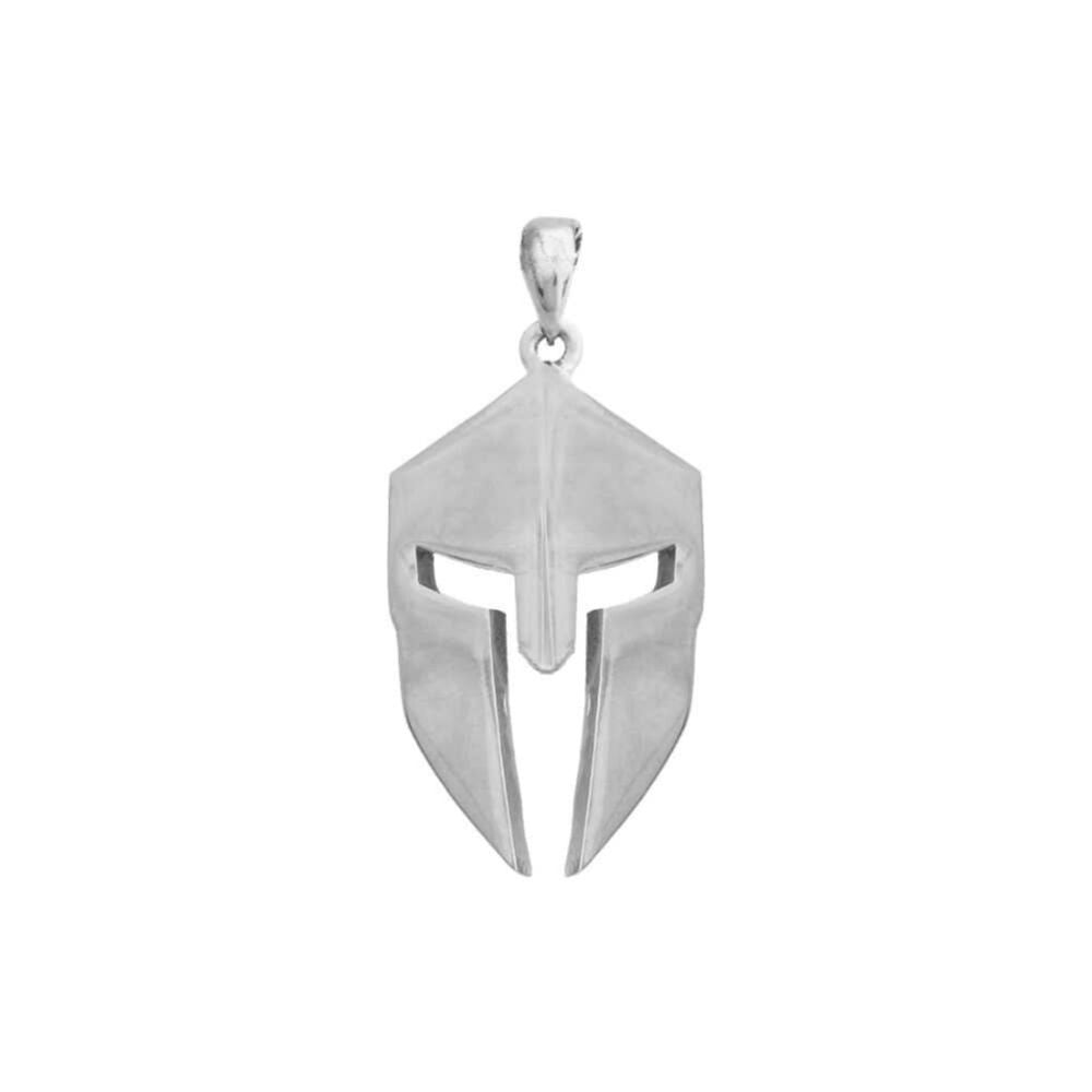 SPARTAN HELMET NECKLACE - SILVER